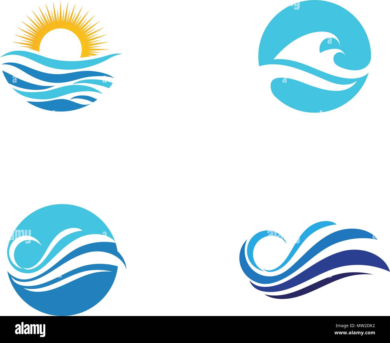 Water wave icon vector illustration design logo Stock Vector Image ...
