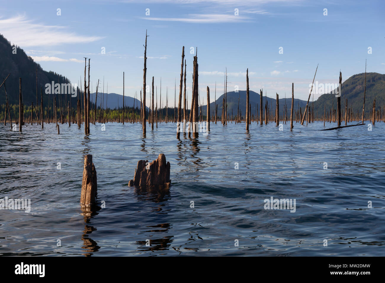 Striking view of Canadian Landscape during a beautiful morning. Taken ...