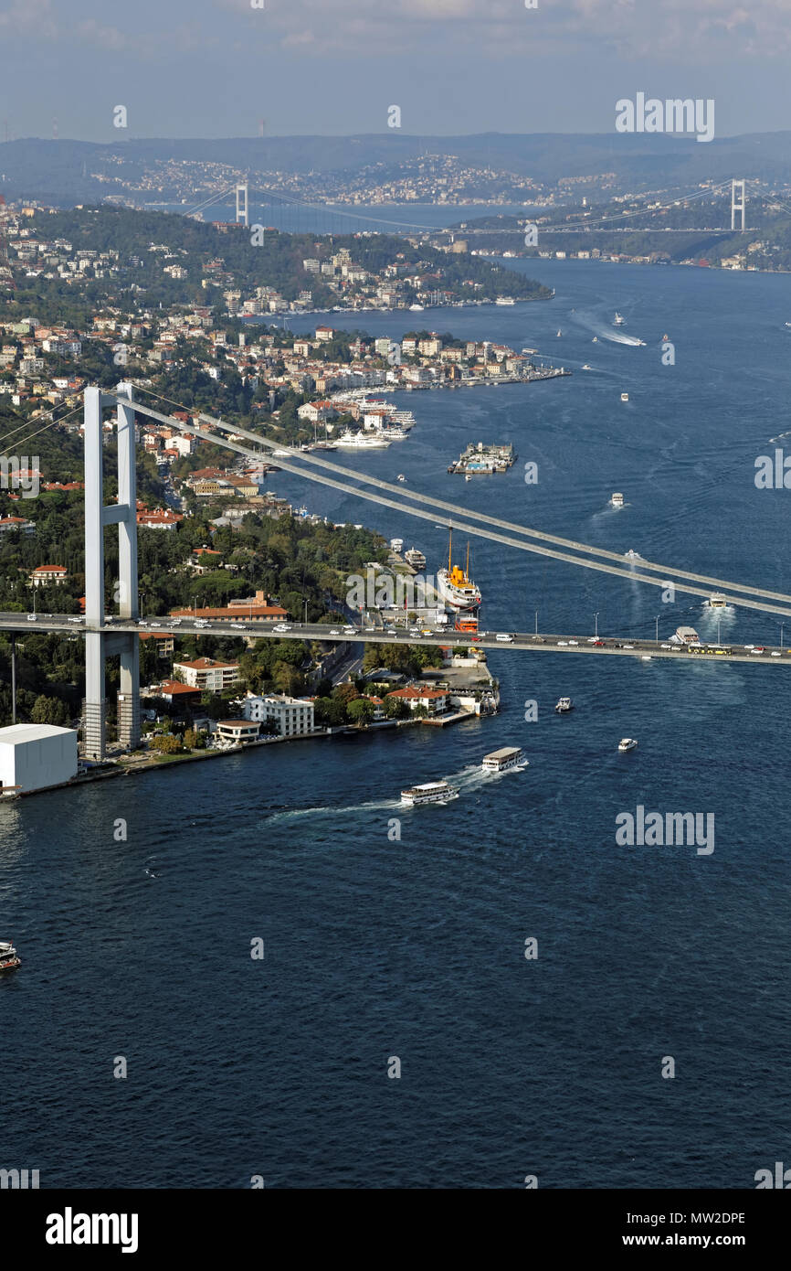 istanbul bosphorus bridge aerial view Stock Photo - Alamy