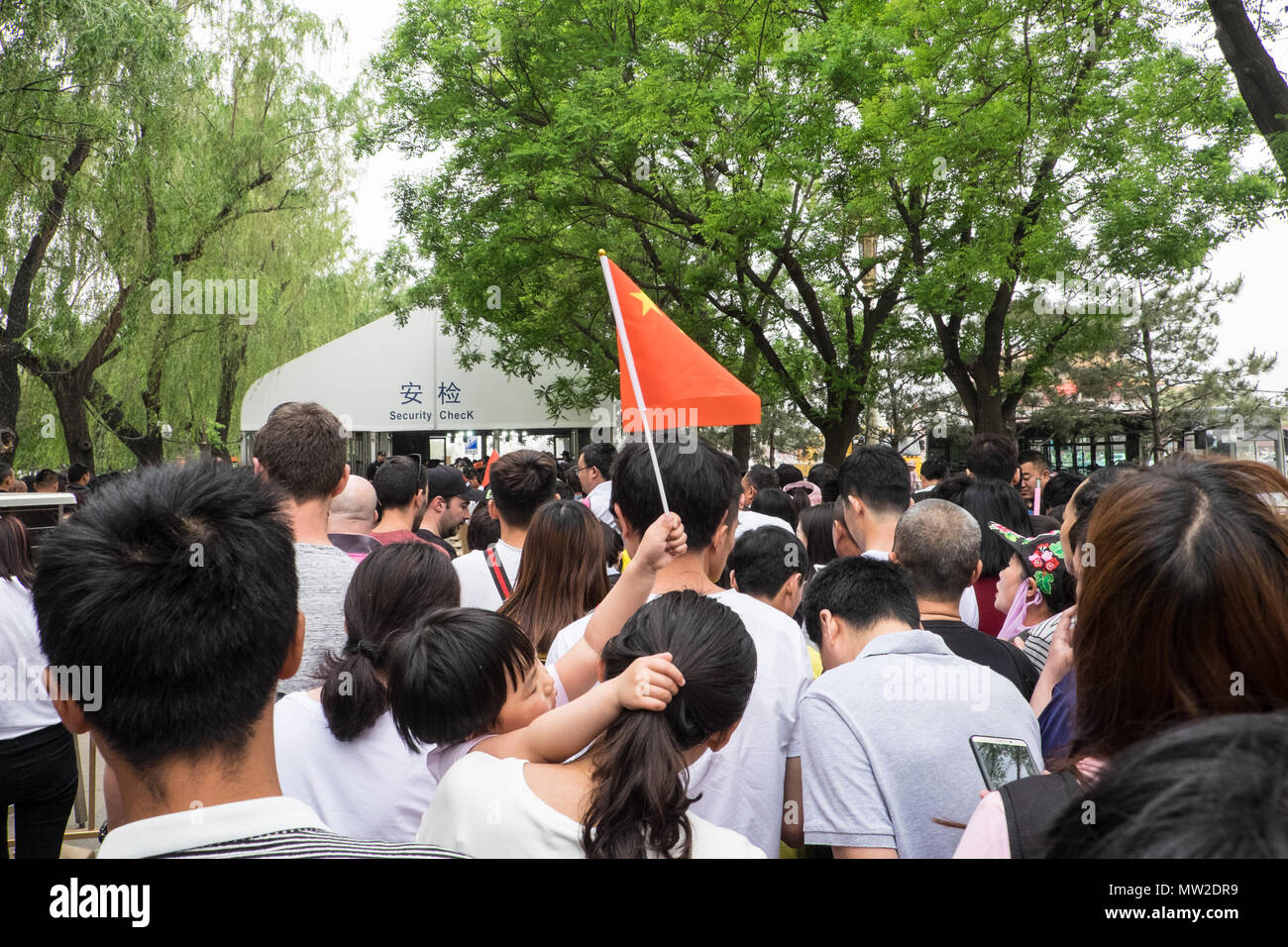 Security,bag,check,to,enter,Tiananmen,Square,centre,of,Beijing,Peking ...