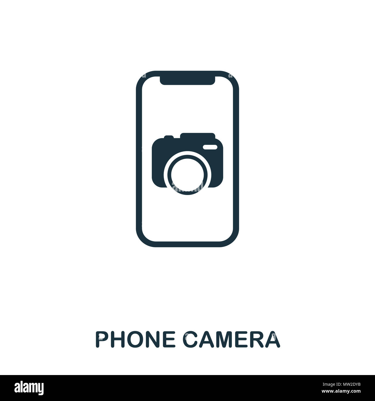 Phone Camera icon. Flat style icon design. UI. Illustration of phone ...
