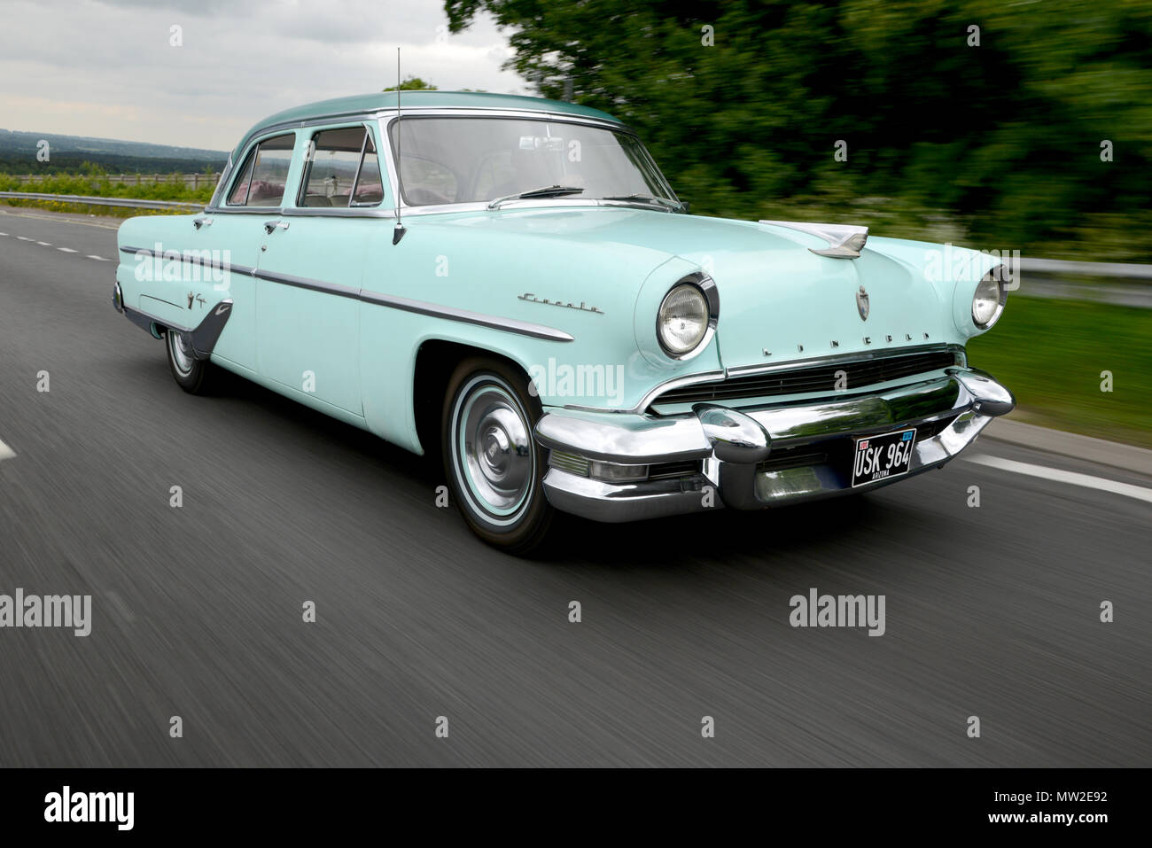 1955 Lincoln Capri classic American saloon car Stock Photo - Alamy