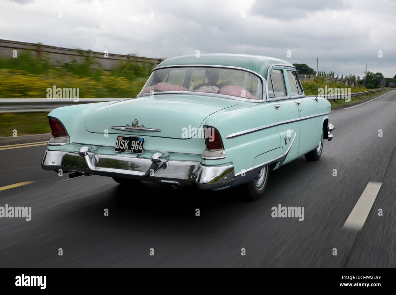 1955 Lincoln Capri classic American saloon car Stock Photo - Alamy