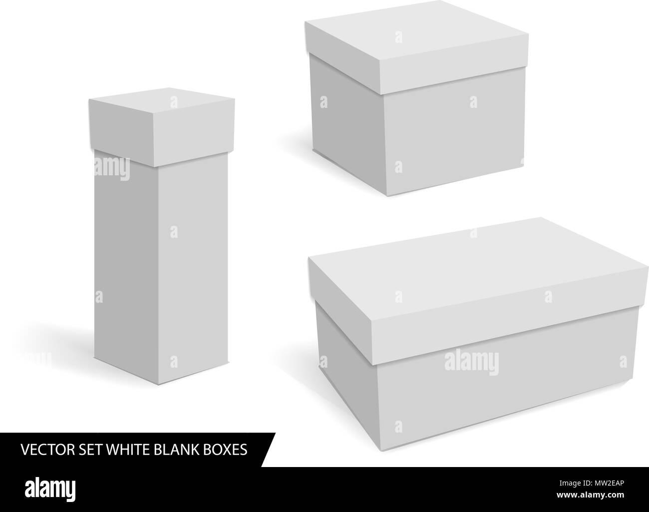 collection of various white blank boxes Stock Vector Image & Art - Alamy