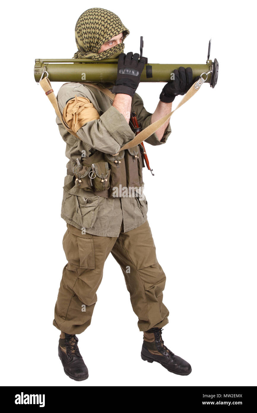 mercenary with anti-tank rocket launcher - RPG Stock Photo - Alamy