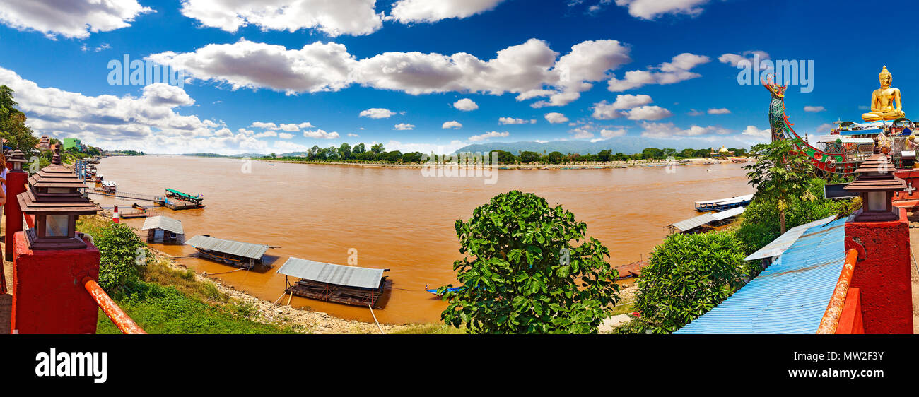 Mekong river scenery landscape.Asian trip adventures Stock Photo - Alamy