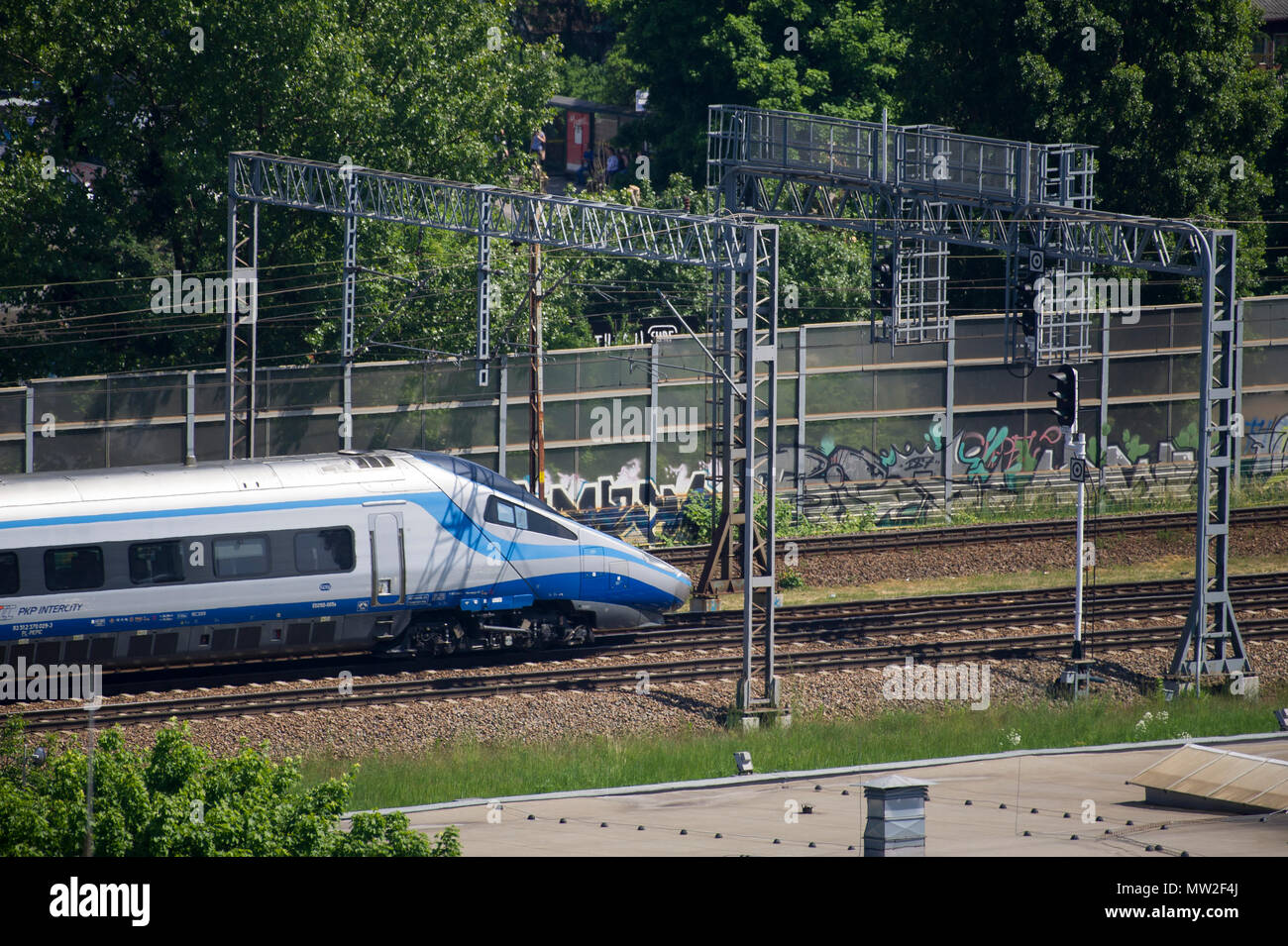 Pendolino high speed train in Gdansk, Poland. May 28th 2018 © Wojciech ...