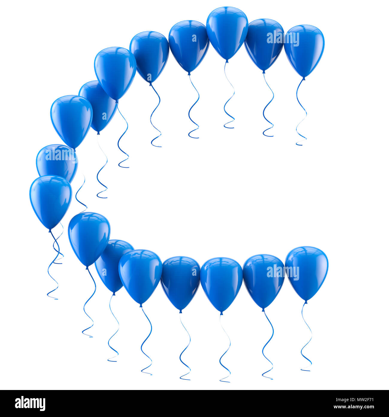 3D rendering.Funny balloons letter for birthday party and celebrations ...