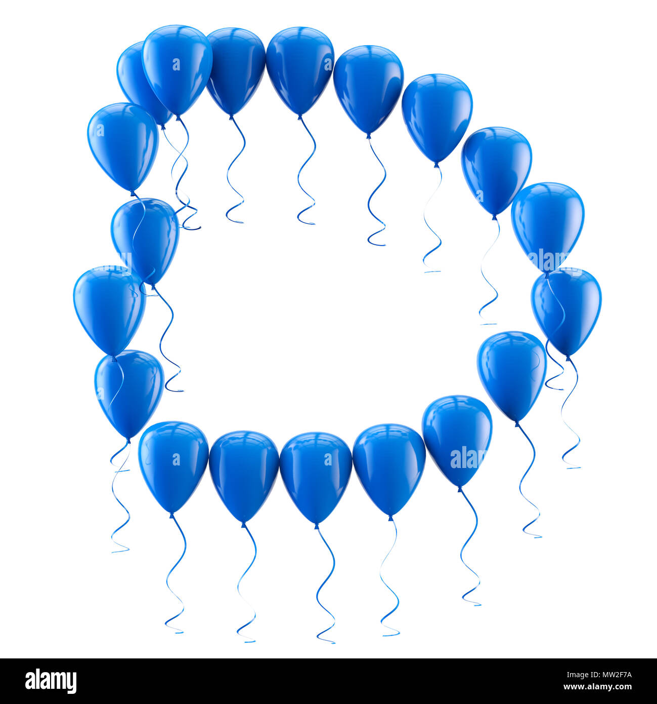 3D rendering.Funny balloons letter for birthday party and celebrations ...