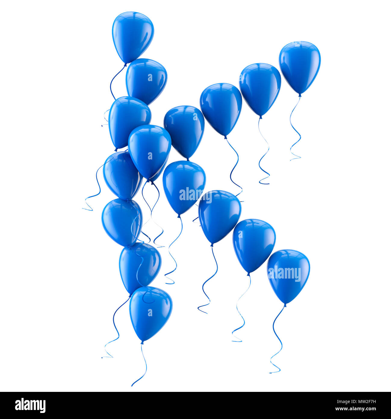 3D rendering.Funny balloons letter for birthday party and celebrations ...