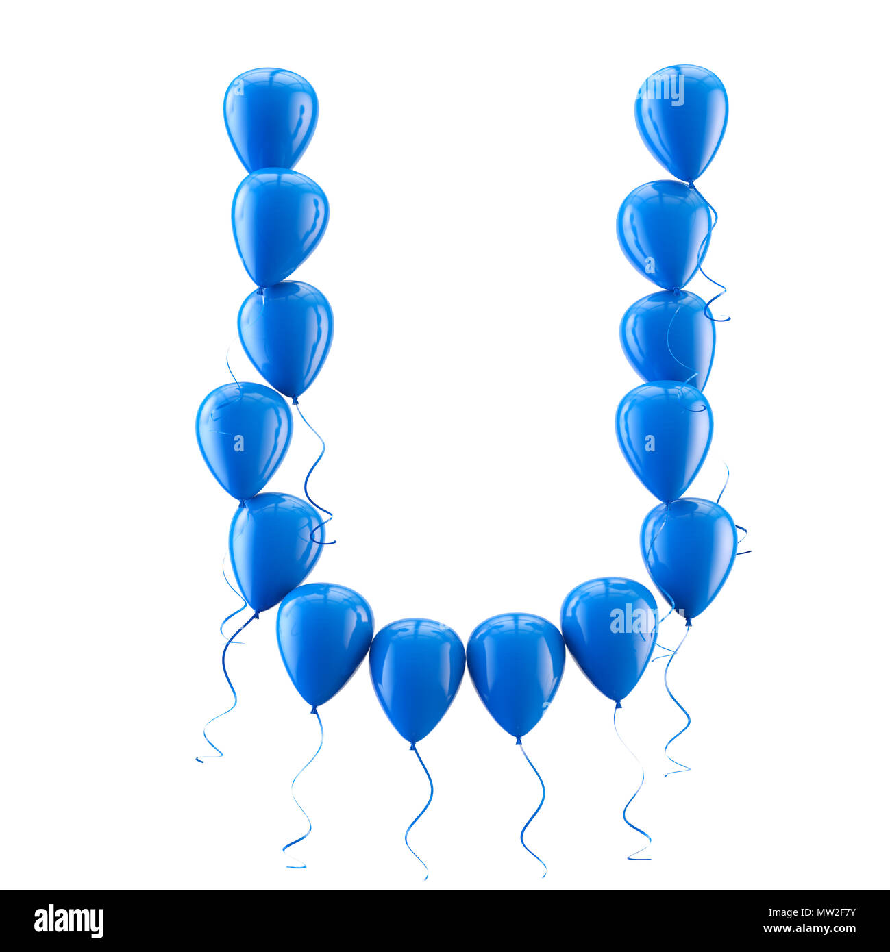 3D rendering.Funny balloons letter for birthday party and celebrations ...