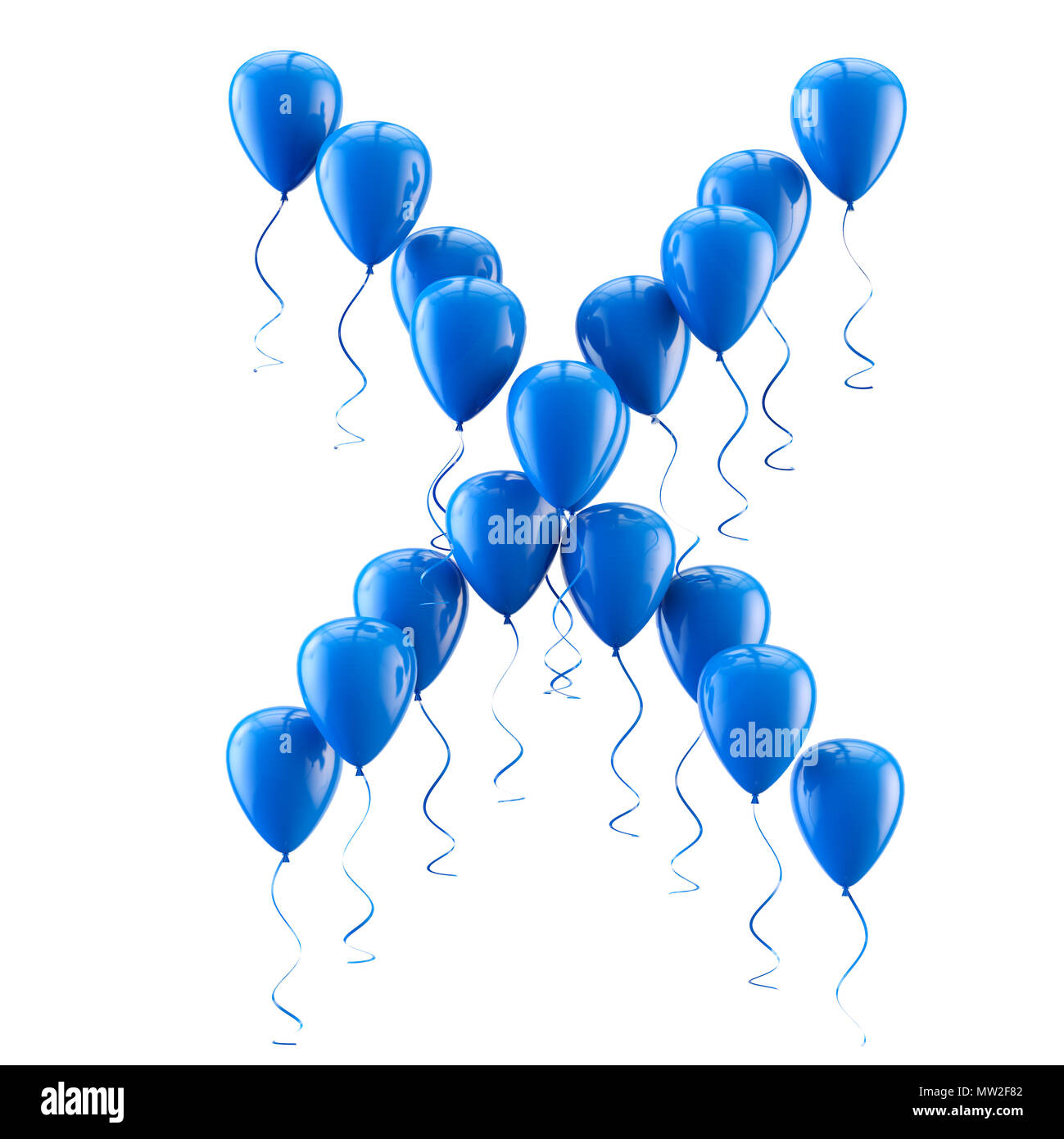 3D rendering.Funny balloons letter for birthday party and celebrations ...