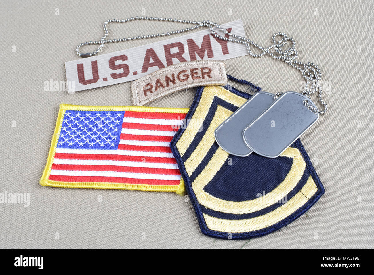 KIEV, UKRAINE - August 21, 2015. US ARMY Sergeant First Class rank ...