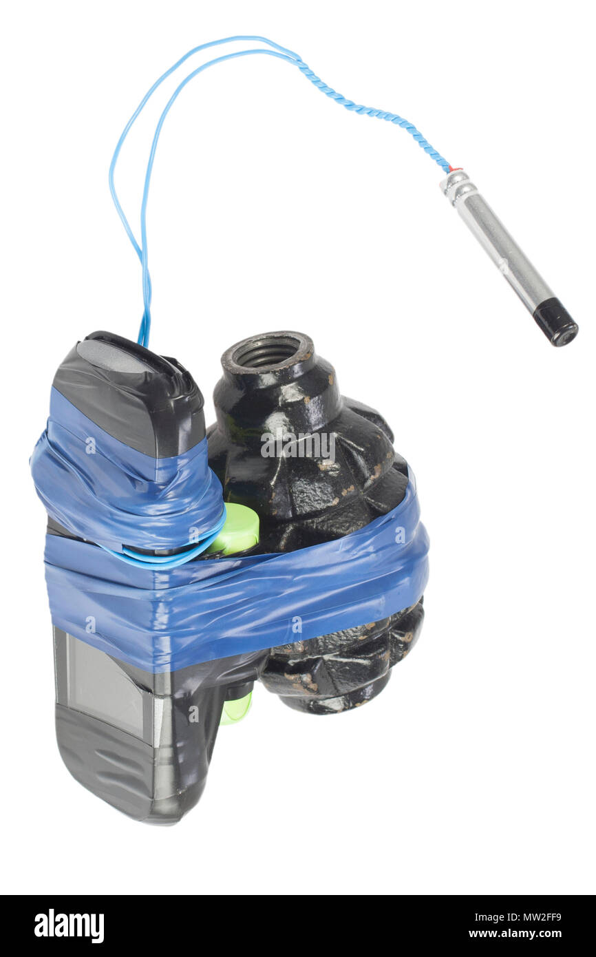 Improvised Explosive Device (IED) - hand grenade with cell phone ...
