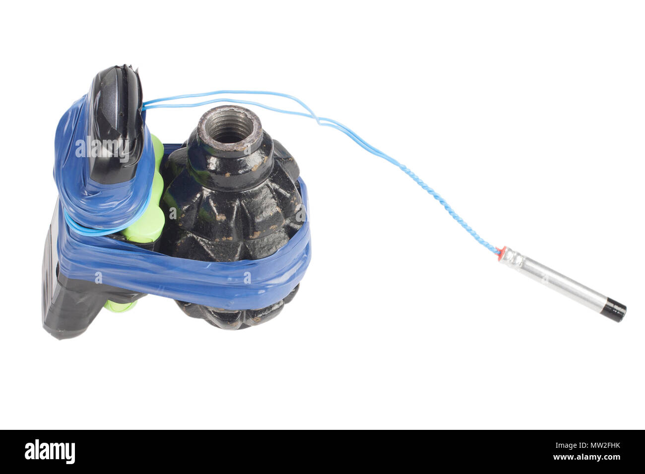 Improvised Explosive Device (IED) - hand grenade with cell phone ...