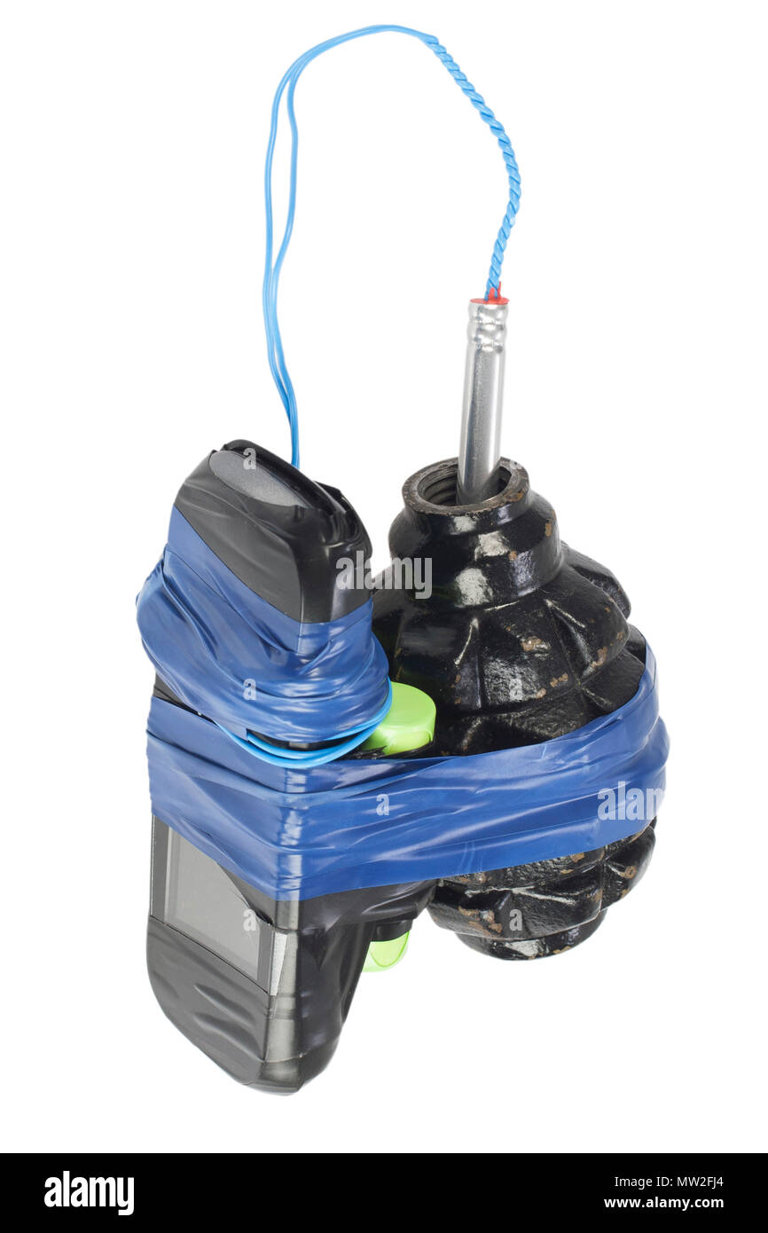 Improvised Explosive Device (IED) - hand grenade with cell phone ...