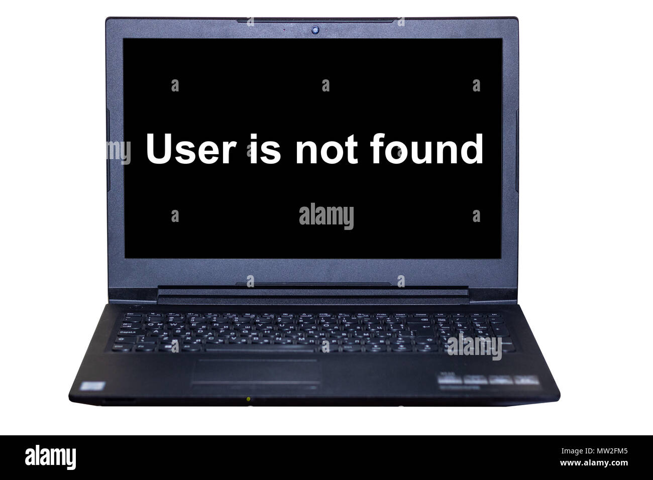 laptop monitor text on a white background Stock Photo - Alamy