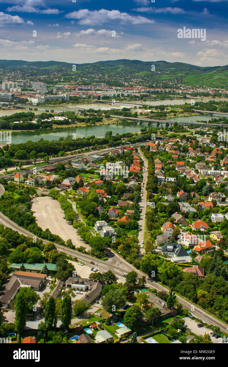 Vienna cityscape, vertical view Stock Photo - Alamy