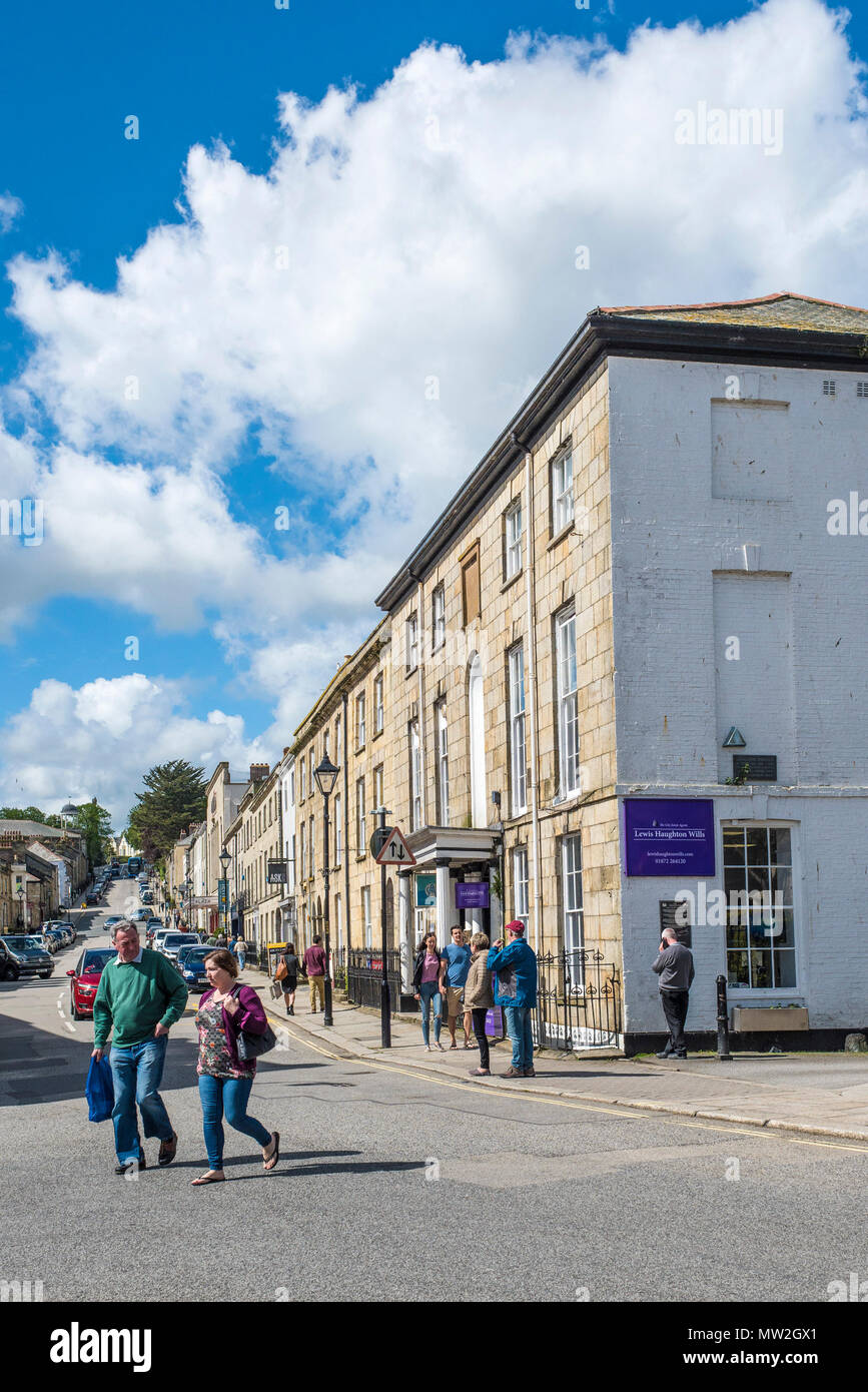A street scene in Truro in Cornwall Stock Photo - Alamy