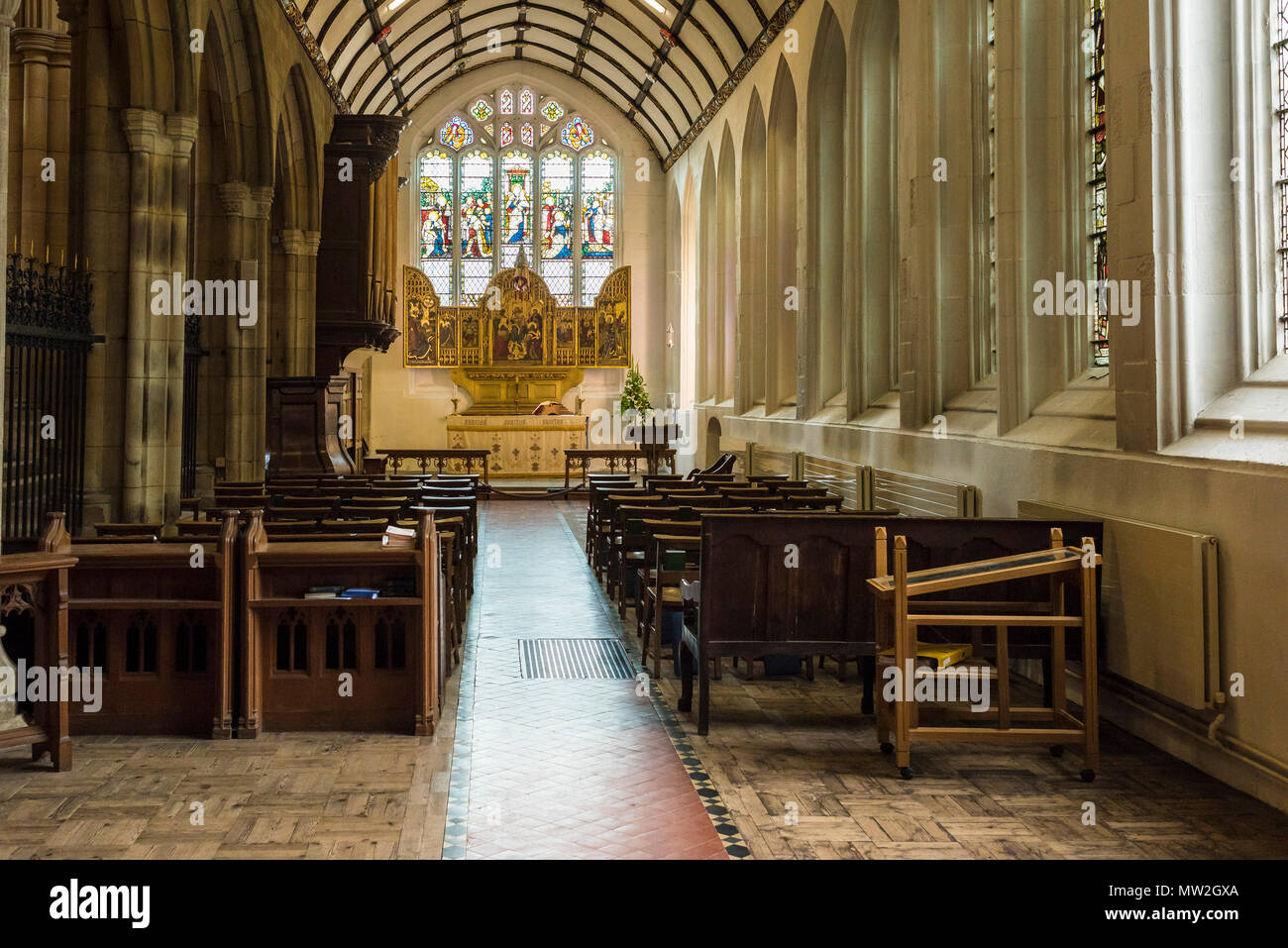 St Marys Aisle in Truro Cathedral in Cornwall Stock Photo - Alamy