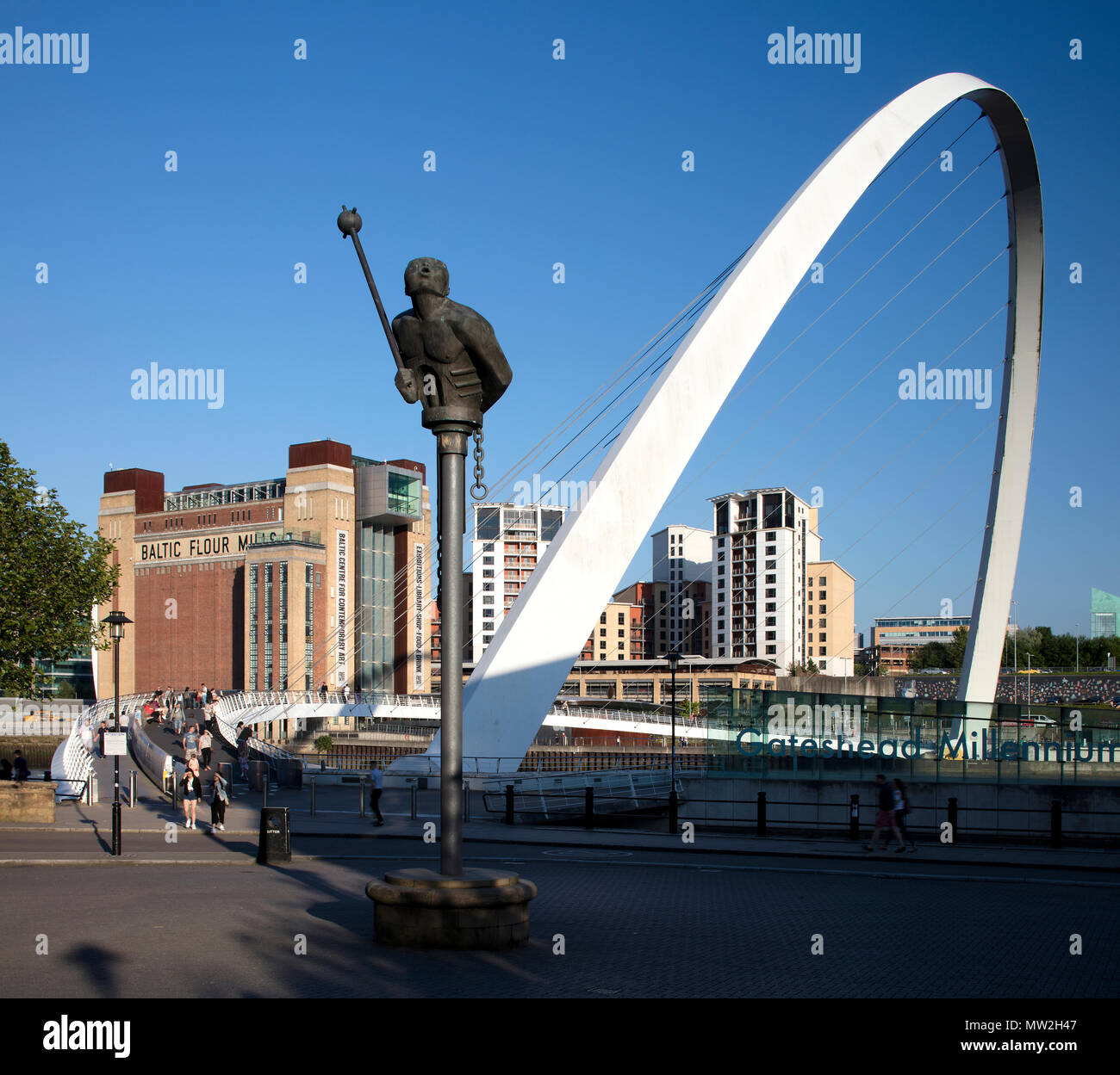 A daytime view in sunshine of BALTIC Centre for Contemporary Art ...