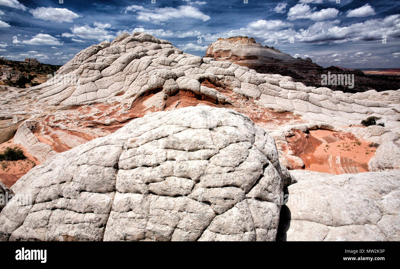 Views of the "White Pocket"geological formation in Arizona Stock Photo ...