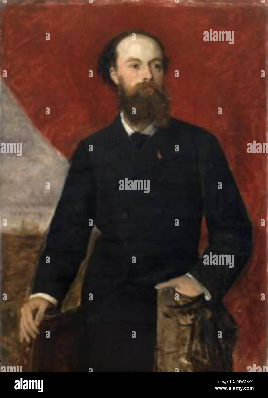 . Nederlands: Portrait of Belgian sculptor Paul De Vigne . 19th century ...