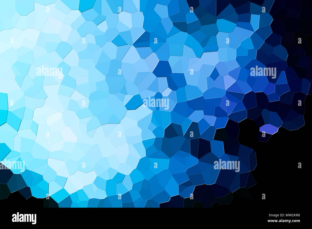 A photograph of an abstract geometric pattern from various blue ...