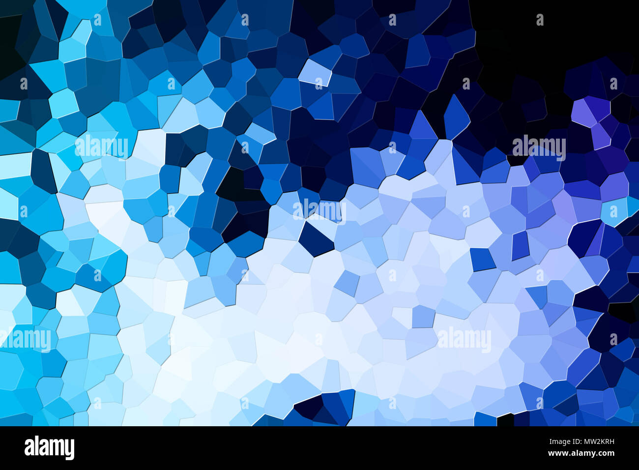 A photograph of an abstract geometric pattern from various blue ...