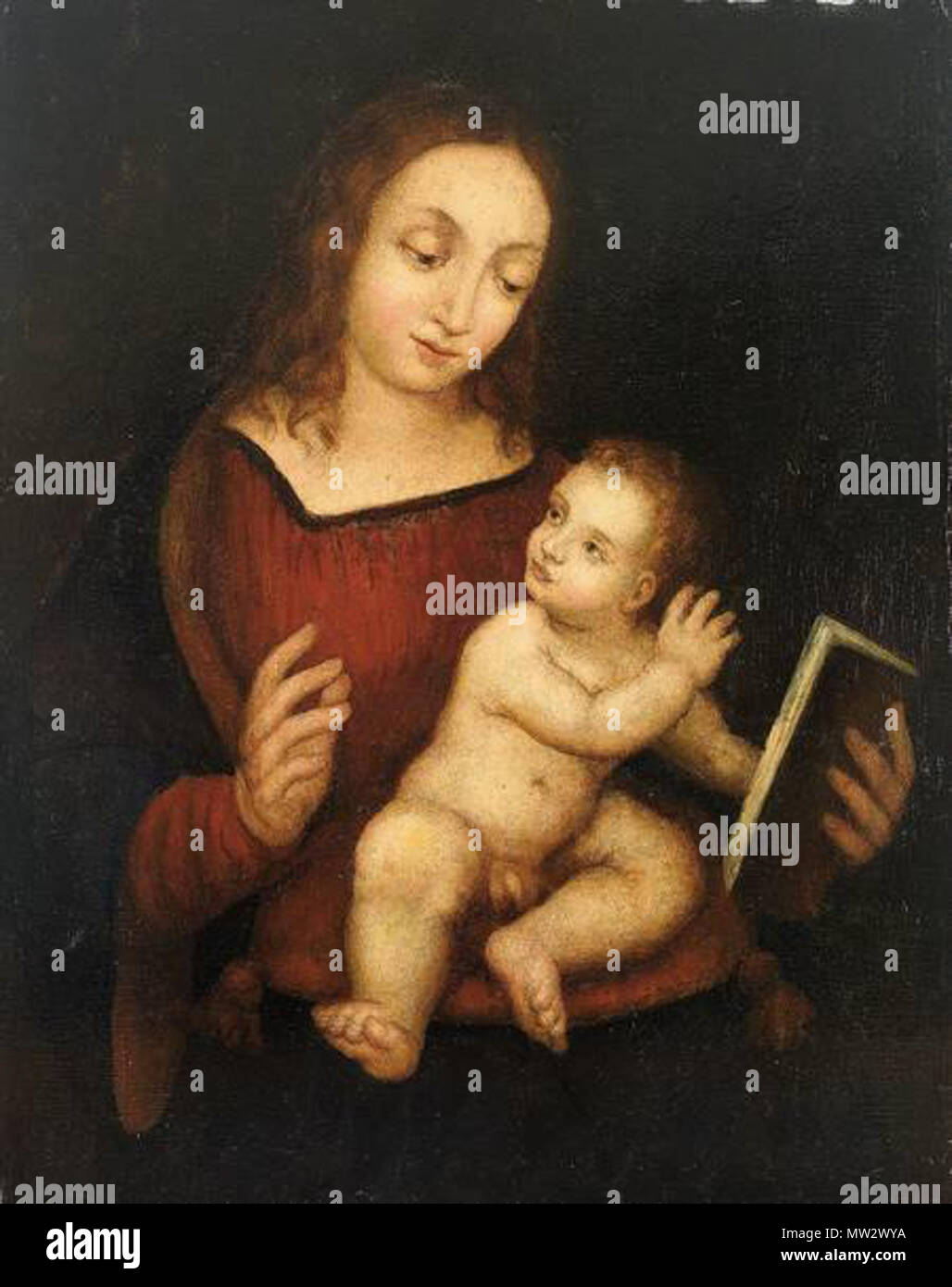 . Reading Virgin Mary with the Child; . 16th century. Anonymous Italian ...