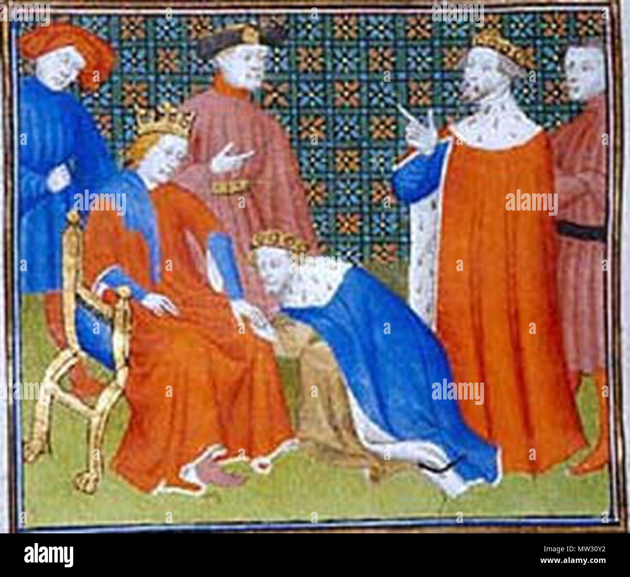 . Čeština: Eduard I. skládá hold Filipovi IV. 15th century. Anonymous ...