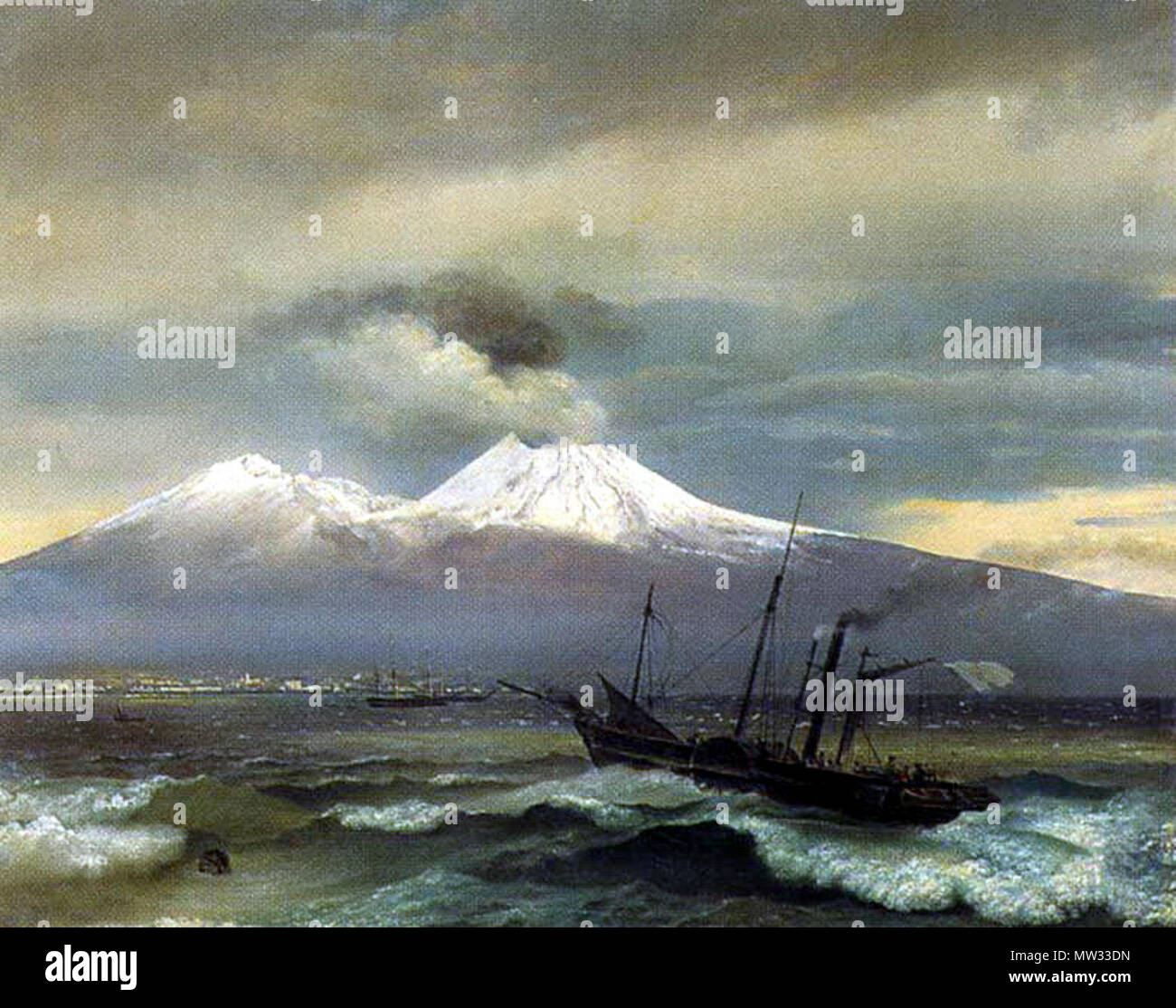 677 Кипрнский Вид Везувия в зимнее время Stock Photo - Alamy