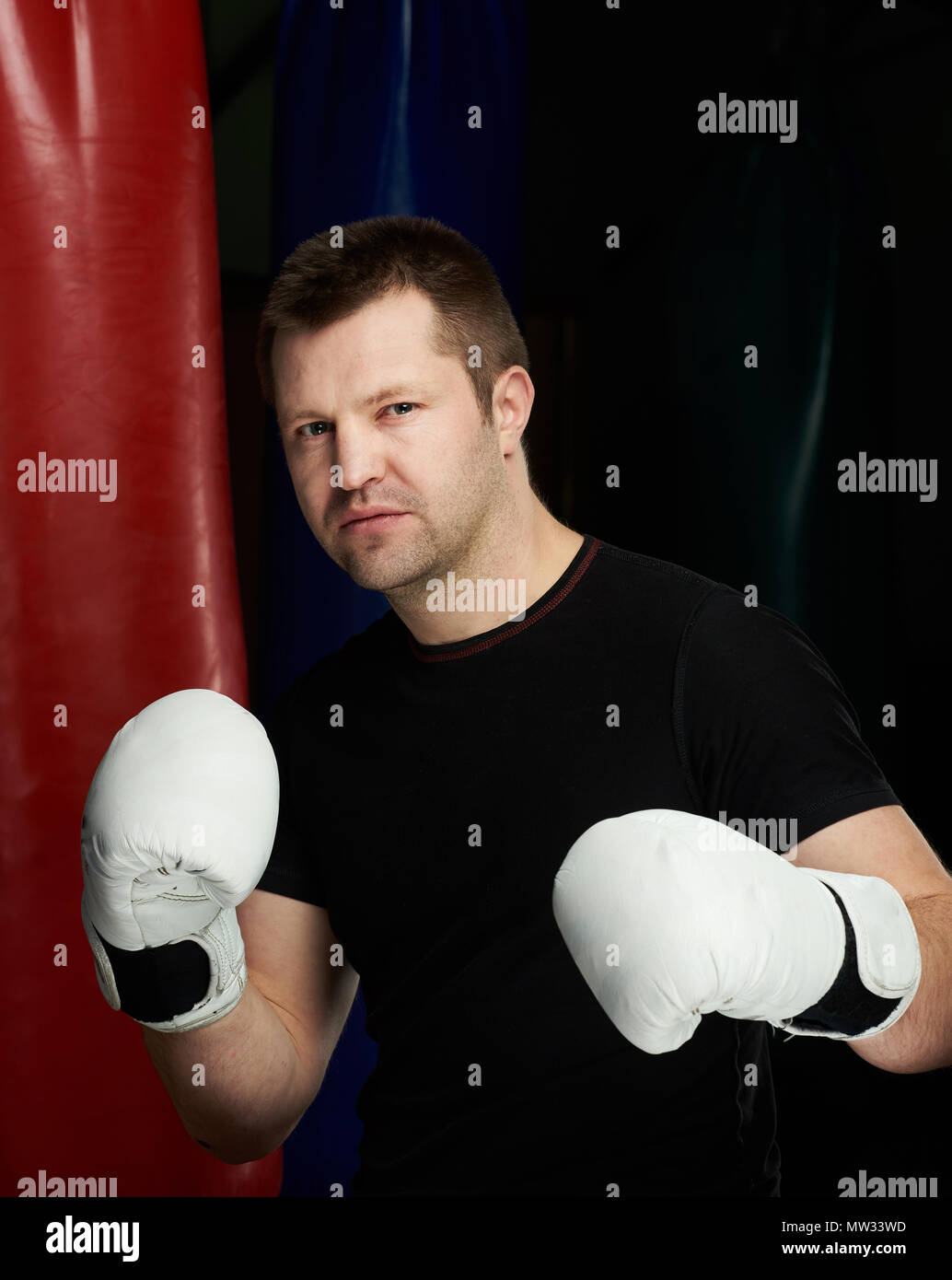 Boxer with gloves hi-res stock photography and images - Alamy
