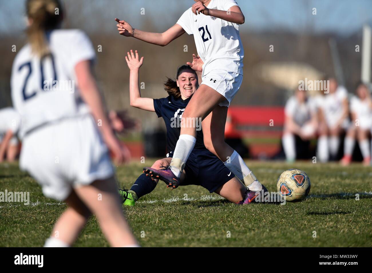 Soccer tackle women hi-res stock photography and images - Alamy