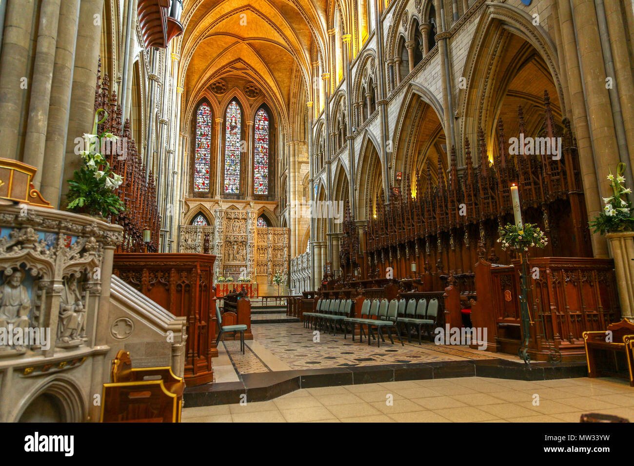 The Altar and Choir Stalls inside The Cathedral of the Blessed Virgin ...