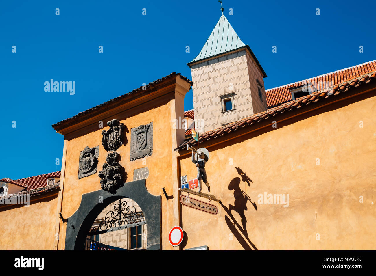 Prague castle European colorful buildings in Czech Republic Stock Photo ...