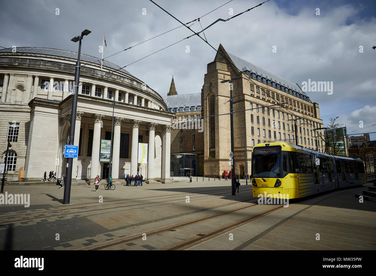 Large round Manchester Central Library at St Peters Square in ...
