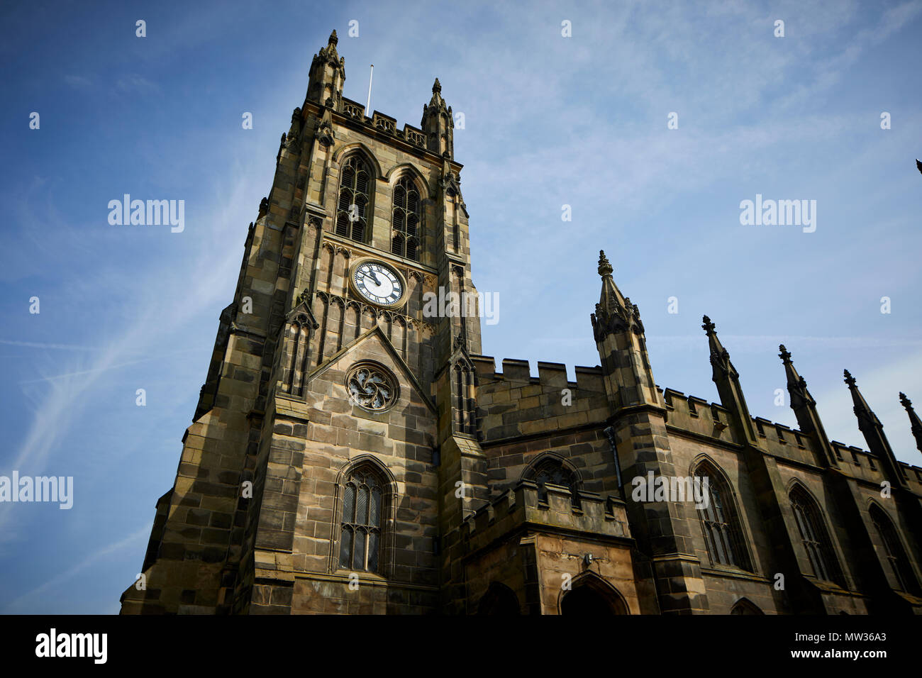 Stockport Town centre's Old Town Millgate historic buildings landmark ...