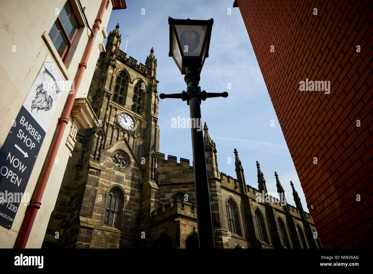Stockport Town centre's Old Town Millgate historic buildings landmark ...