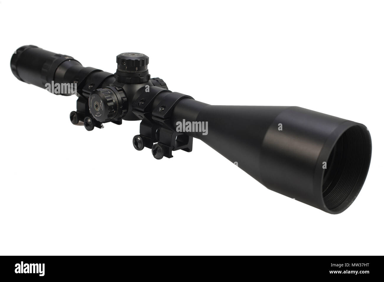 sniper scope isolated on white Stock Photo - Alamy