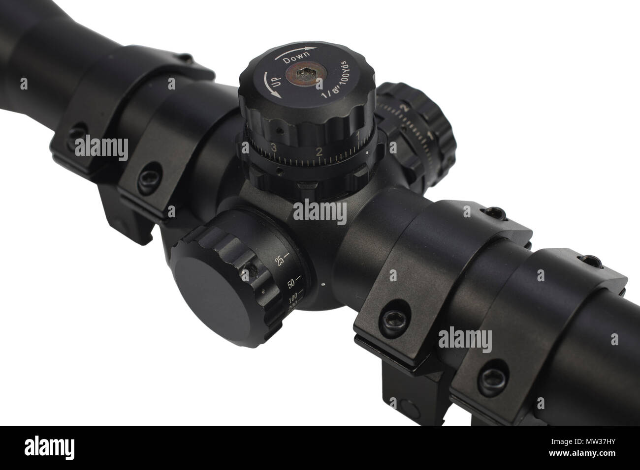 sniper scope isolated on white Stock Photo - Alamy