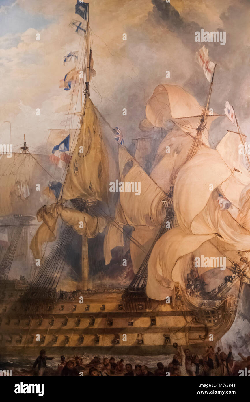 Battle Of Trafalgar Nelson Painting High Resolution Stock Photography ...