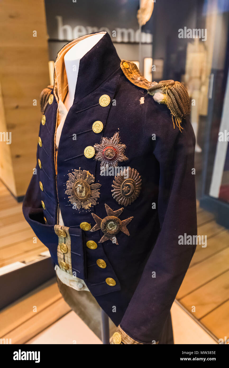 England, Nelson's Trafalgar Coat which he was Wearing when Killed in ...