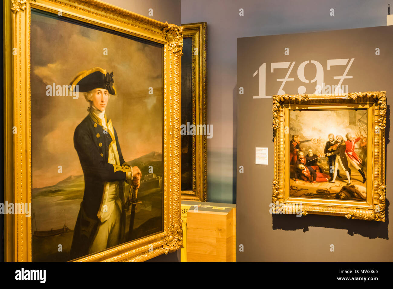 England, London, Greenwich, National Maritime Museum, Display of ...