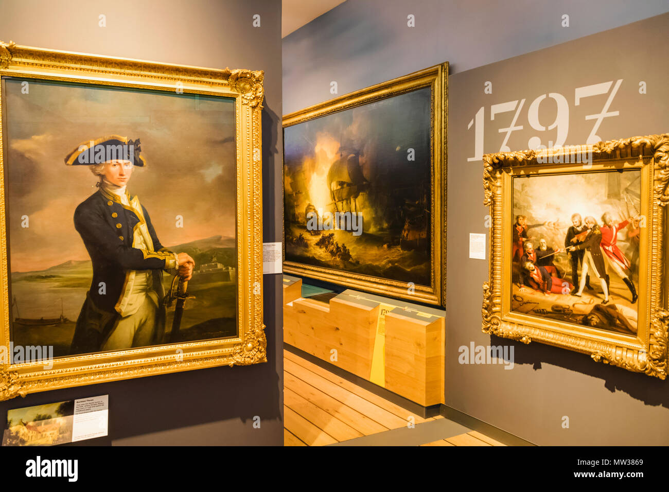 England, London, Greenwich, National Maritime Museum, Display of ...