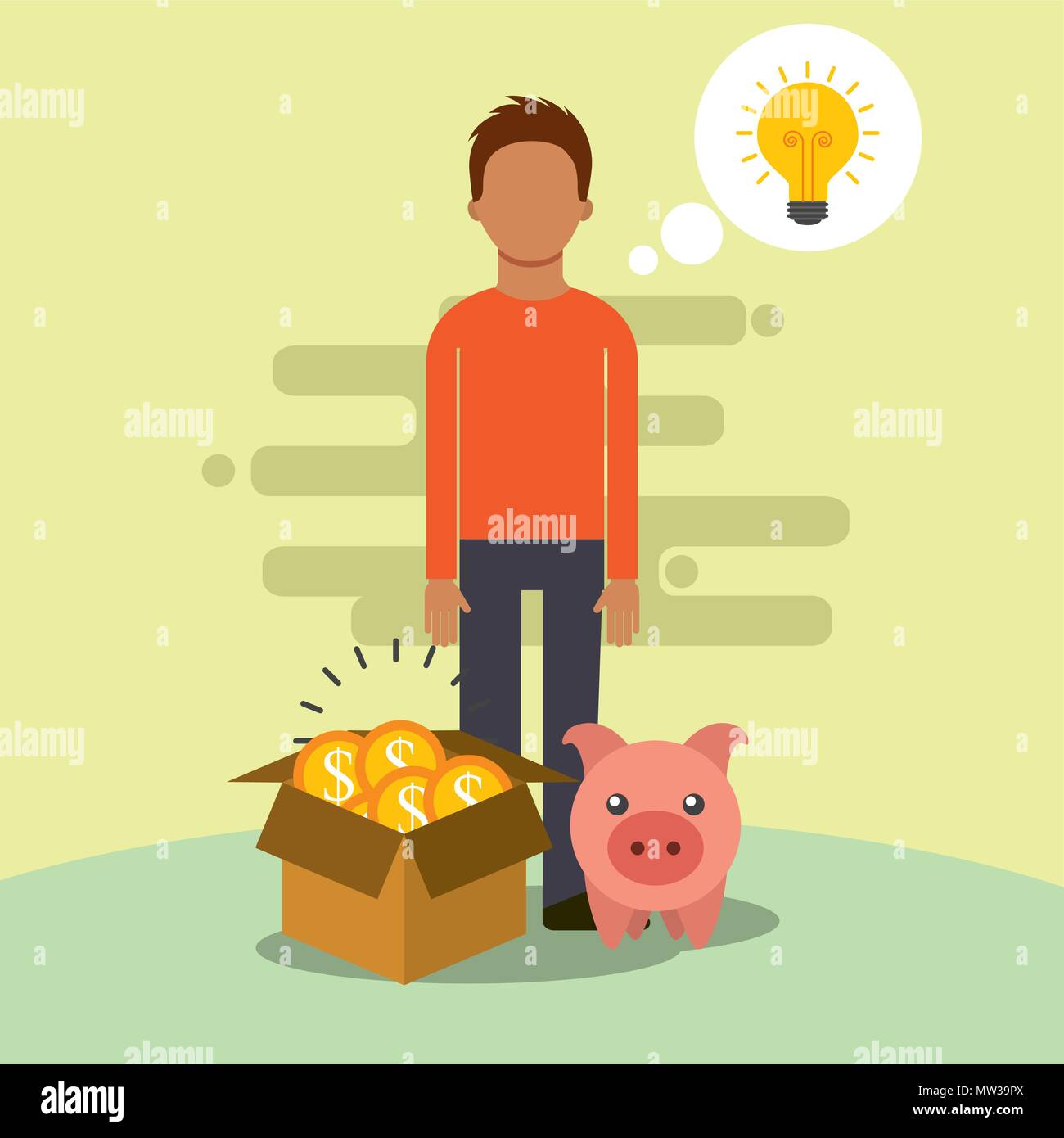 people saving money Stock Vector Image & Art - Alamy