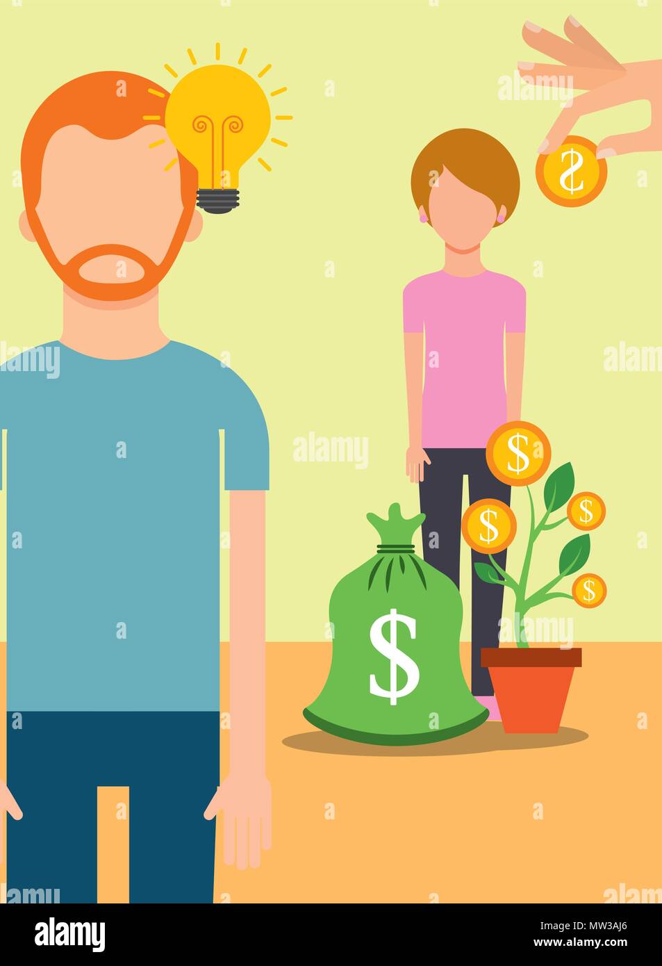 people saving money Stock Vector Image & Art - Alamy