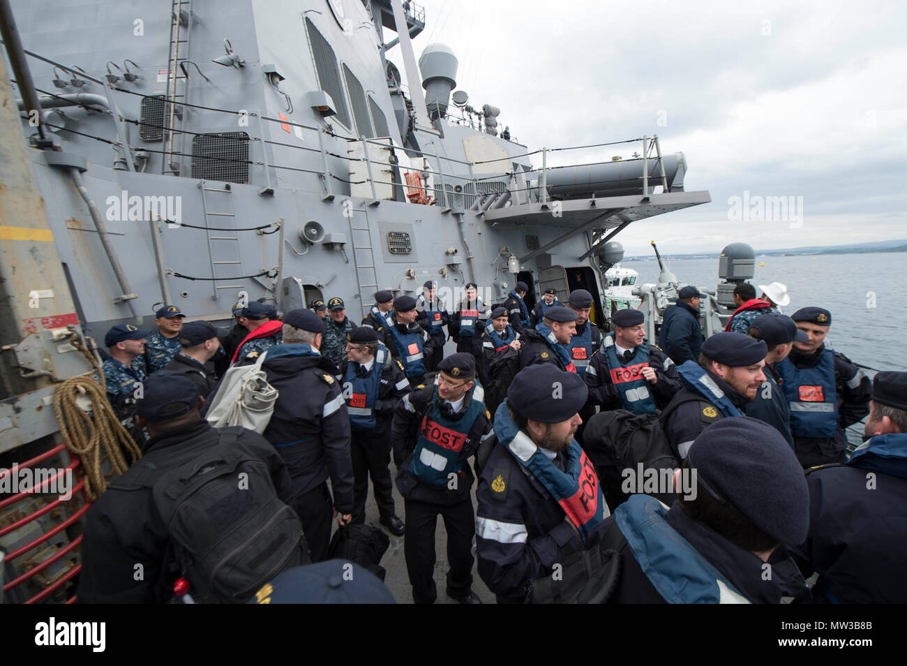United Kingdom (April 27, 2017) Royal Navy flag officer sea training ...