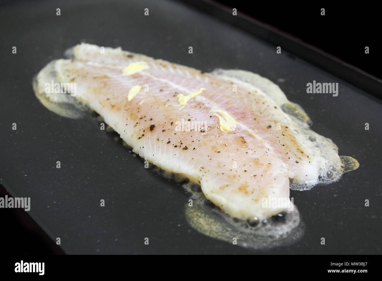 fillet of fish pangasius, steak cooking Stock Photo - Alamy