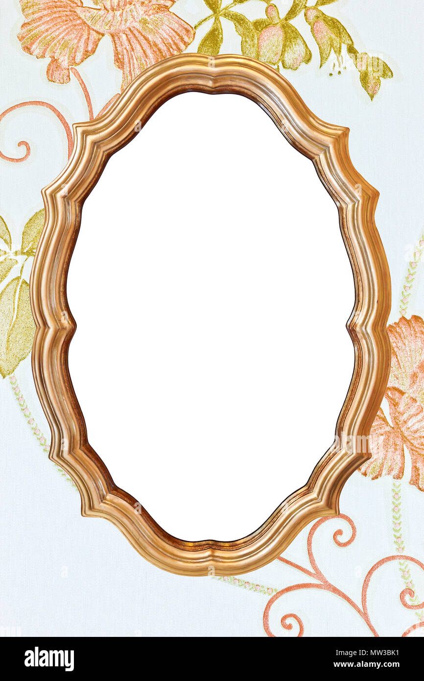Blank vintage frame on abstract retro wallpaper background Stock Photo ...